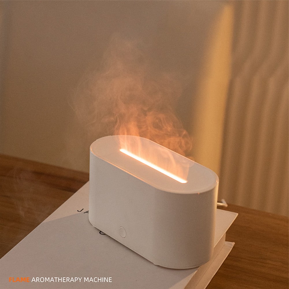 Bedroom Flame Humidifier With 130ml Water Tank 3D Flame Aroma Diffuser ...
