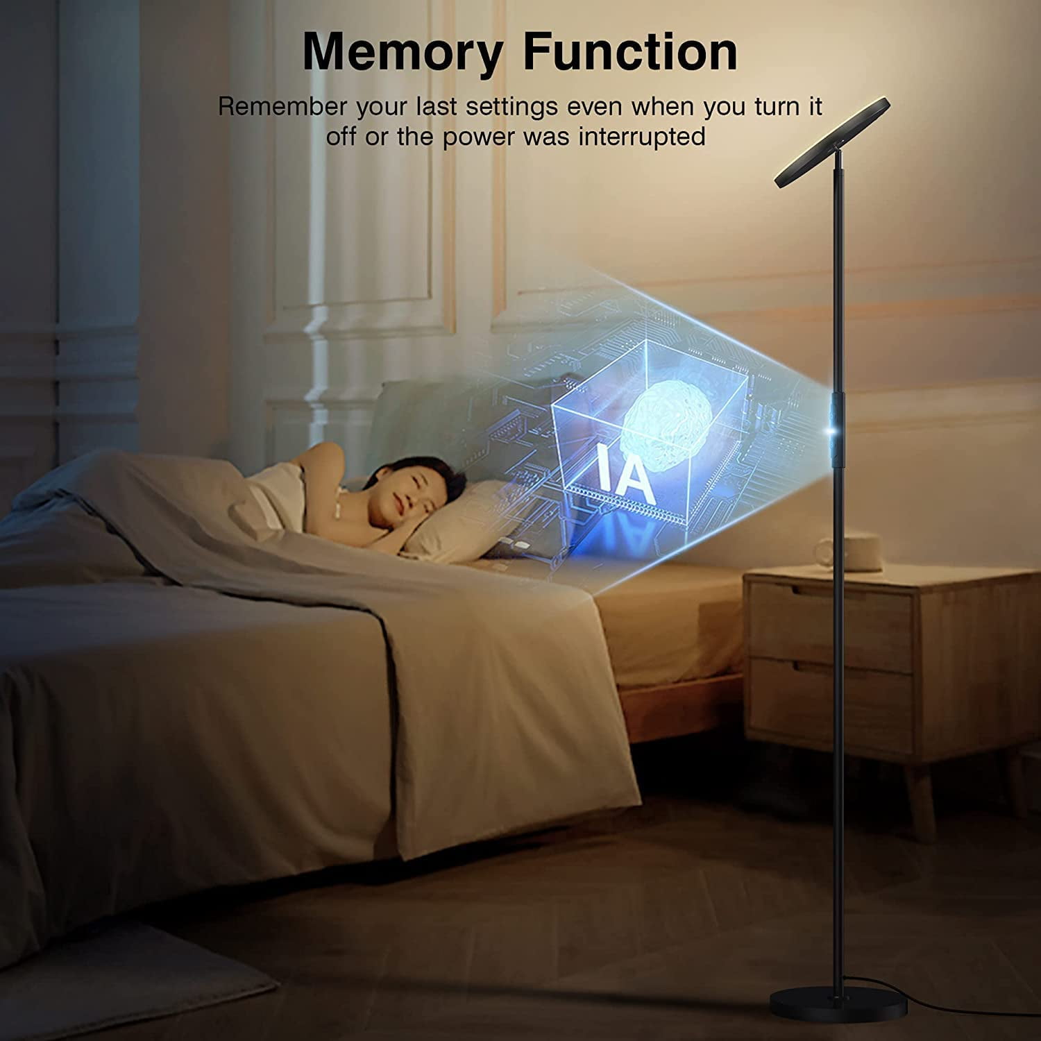 Bedroom Floor Lamp + Adjustable LED Corner Design - Hot Deal Lighting ...
