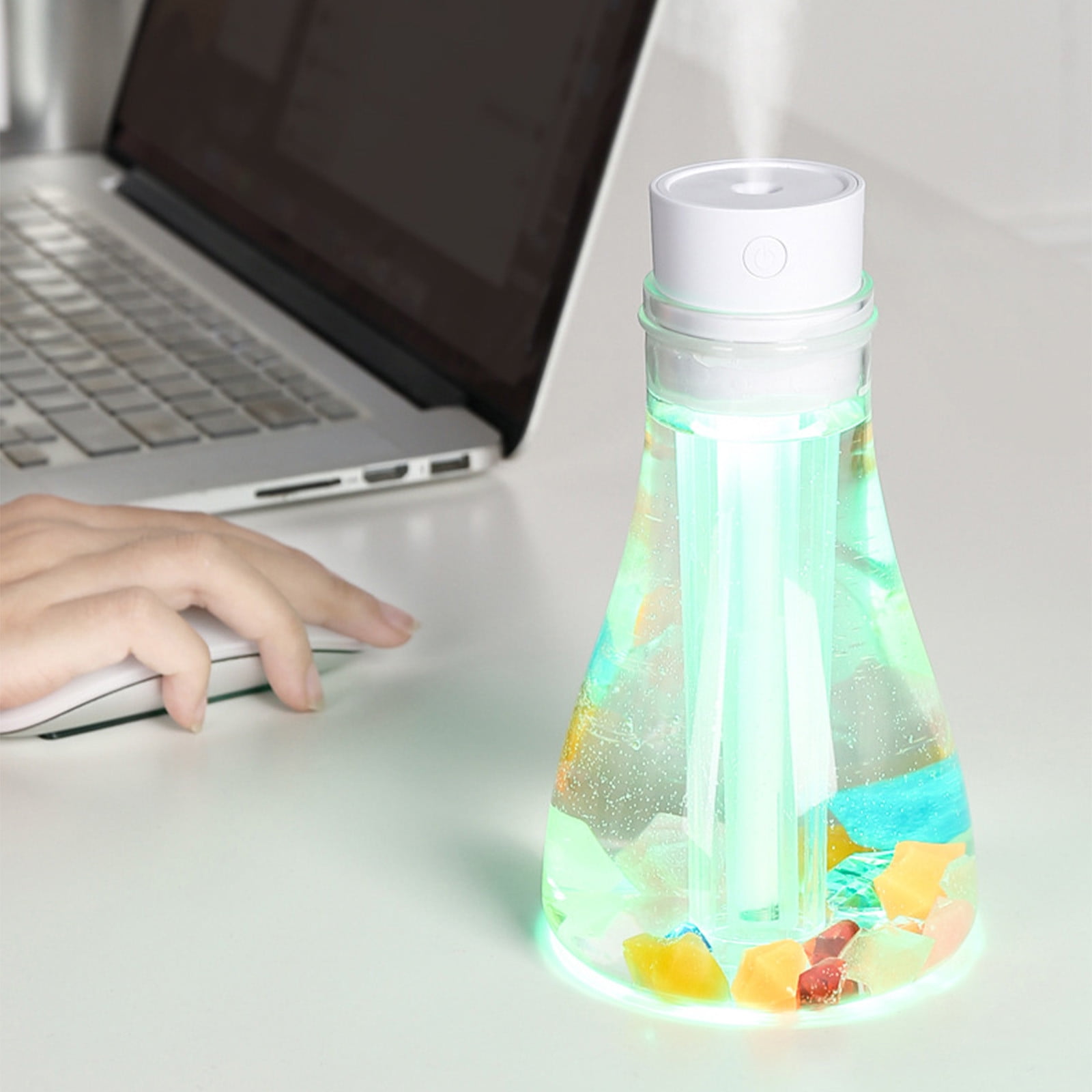 Bedroom Humidifier, 500ml Cool Mist Humidifier with Smart Humidity ...