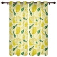 Bedroom Kitchen Luxury Curtains Fruit Lemon Flowers Window Curtain ...