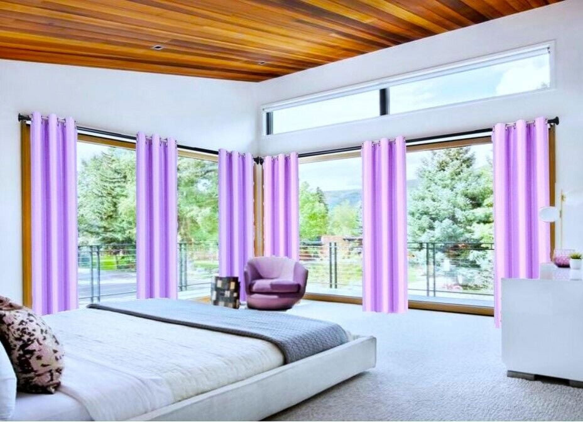 Bedroom / Living Room Blackout Adam Lilac Color 108" Long Window ...