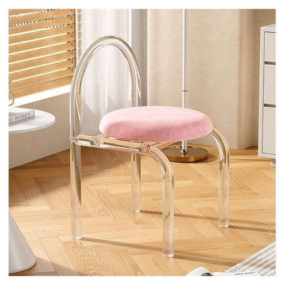 Bedroom Makeup Chair, Casual Light Luxury Dining Chair, Acrylic ...