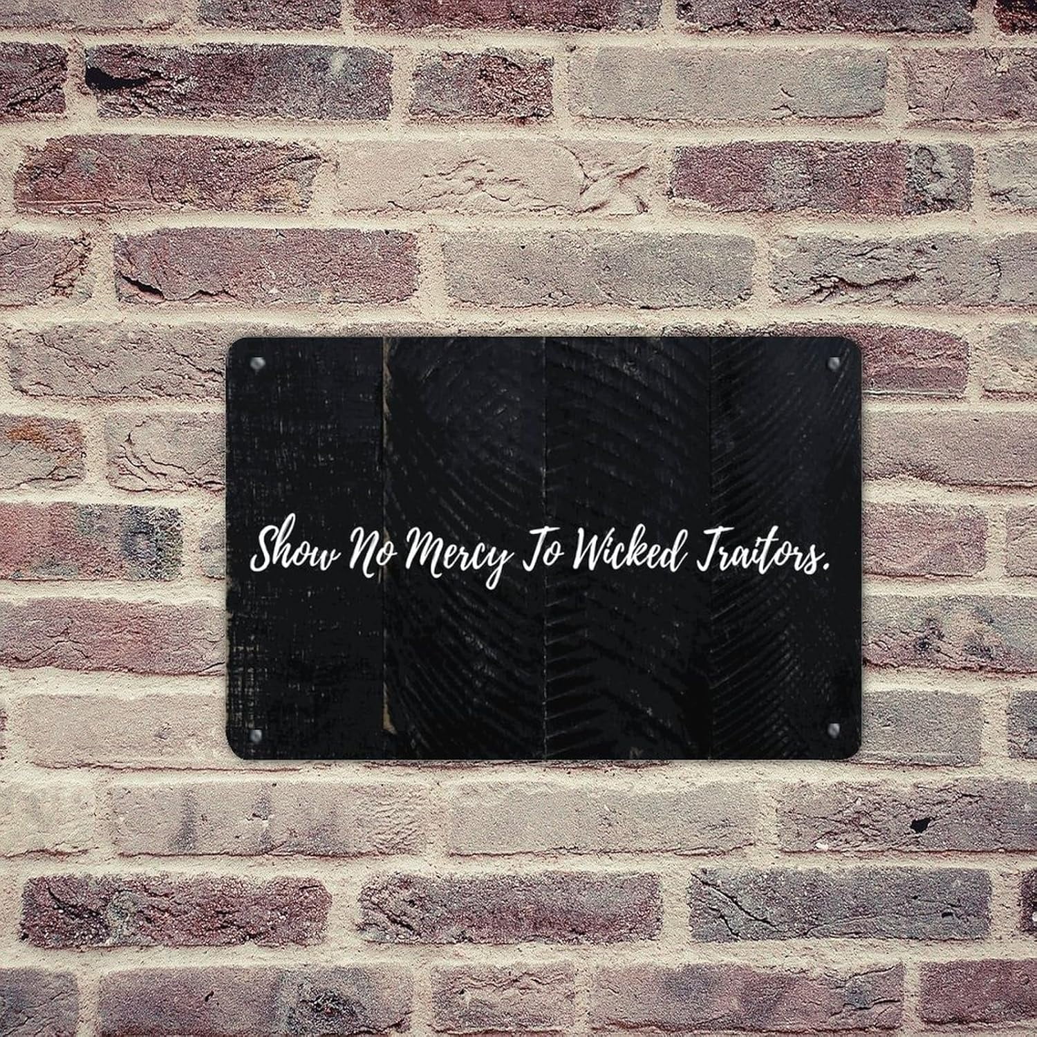 Bedroom Man Cave Decor Metal Signs Outdoor Show No Mercy to Wicked ...