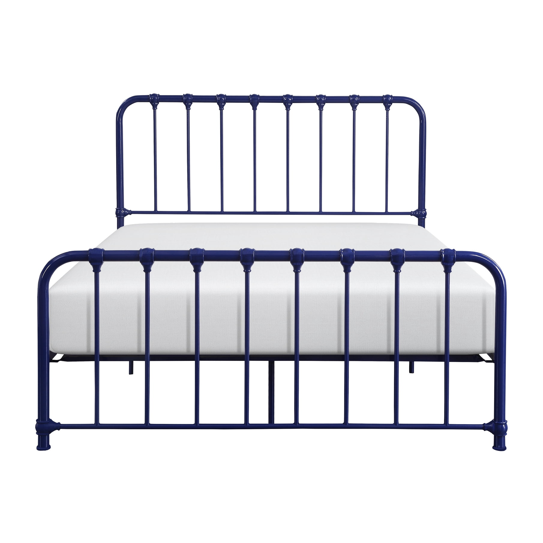 Bedroom Metal Bed, Full Size With Blue Appealing Finish Bed For A ...
