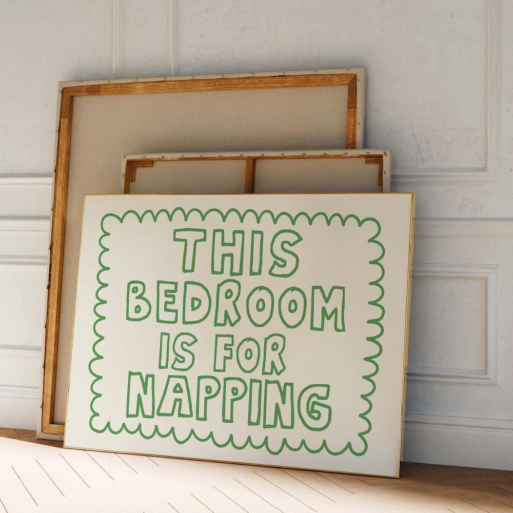This Bedroom Is For Napping Print Trendy Horizontal Wall Art Trendy ...