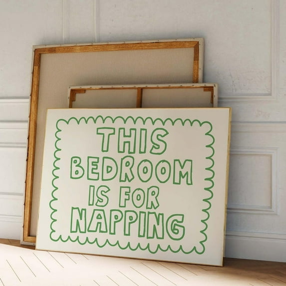 This Bedroom Is For Napping Print Trendy Horizontal Wall Art Trendy ...