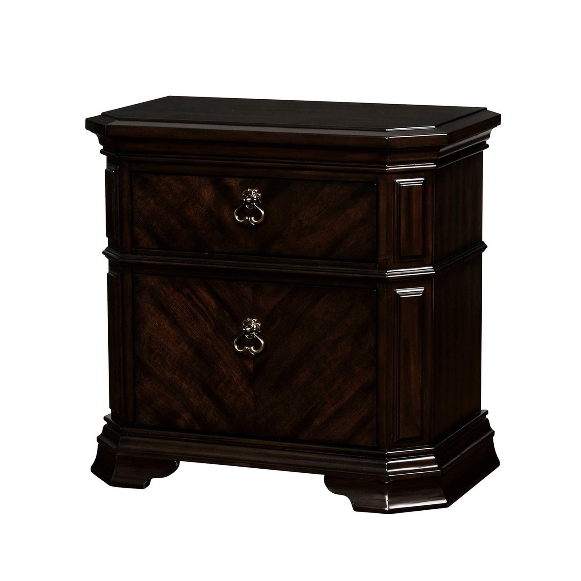 Bedroom Nightstand | Traditional Style with USB Function | Solid Wood ...