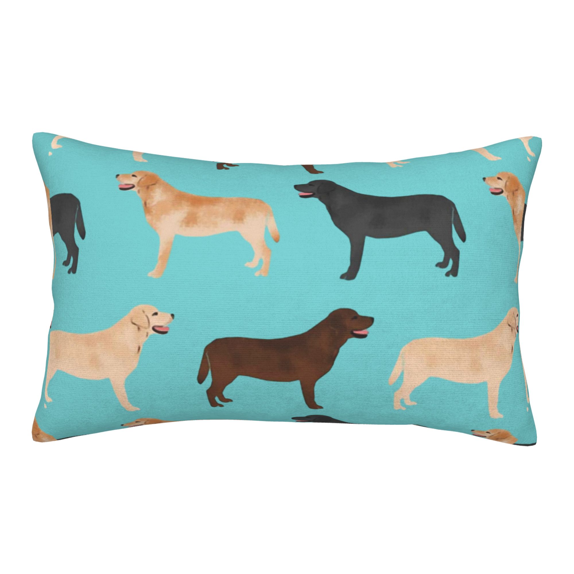 Bedroom Outdoor Decorations Rectangle Two Sides Printed Cute Labradors ...