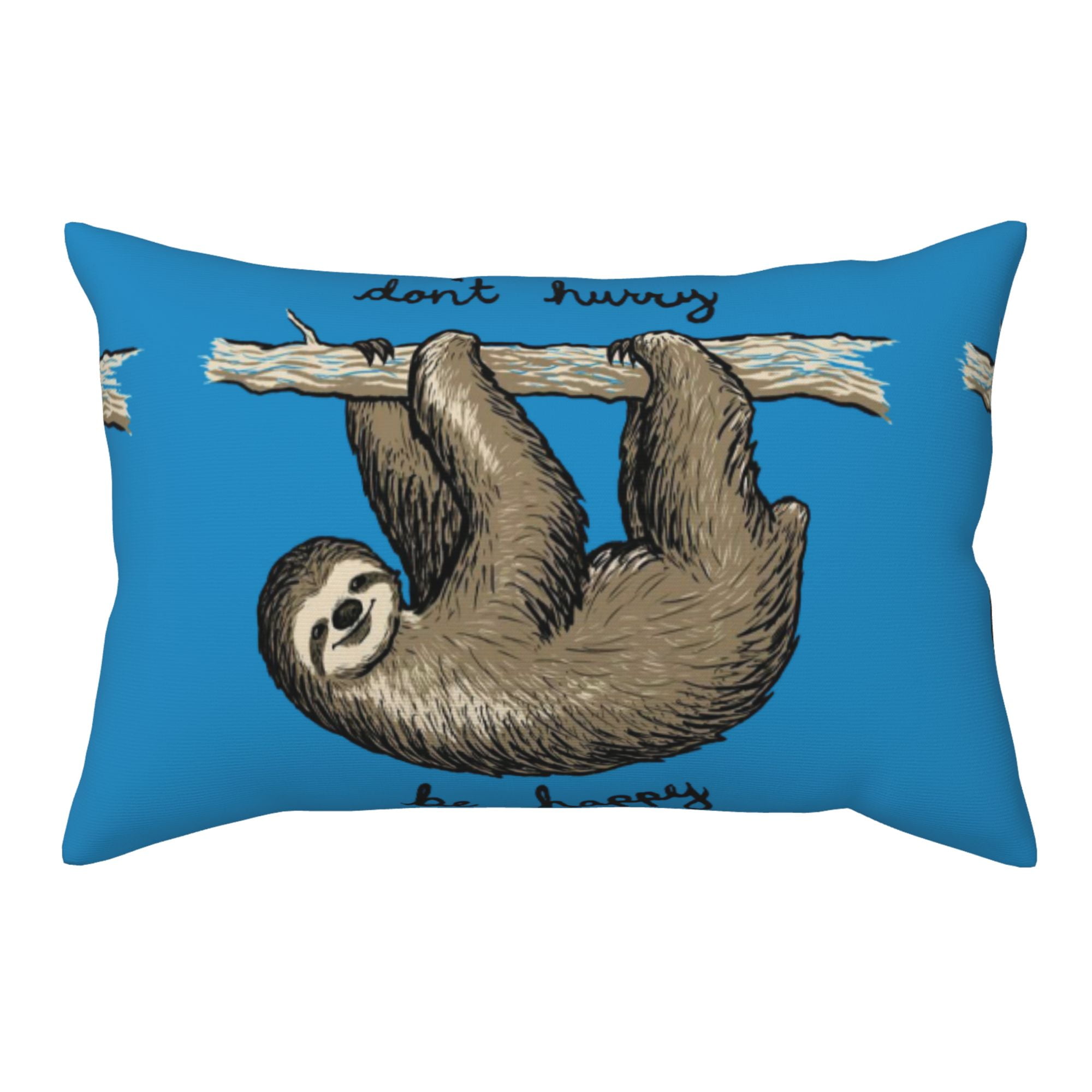 Bedroom Outdoor Decorations Rectangle Two Sides Printed Sloth Don't ...