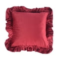Bedroom Pillow Case Sofa Pillow Shams 17.7Inch/19.7inch Color Ruffled ...