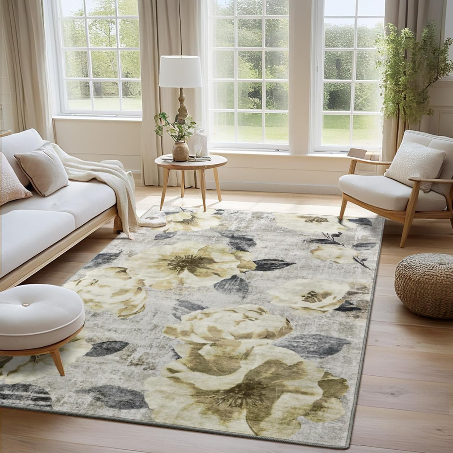 Bedroom Rug 3x5 Rug Washable Area Rug Non Slip Soft Rugs for Entryway ...