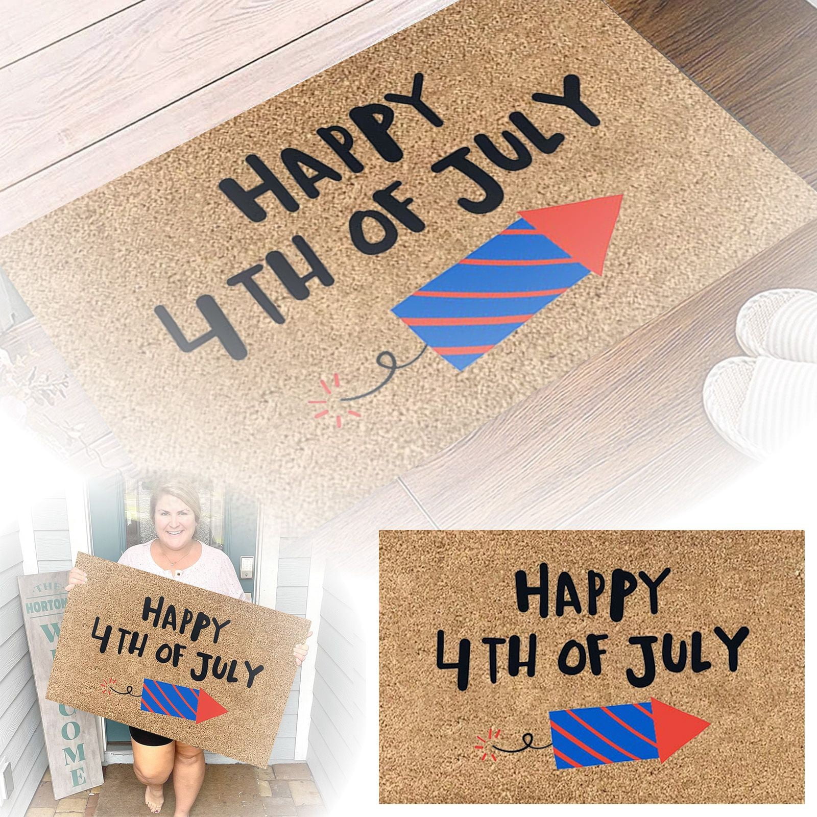 Bedroom Rug,40x60cm Independence Day USA Pattern Floor Mats ...