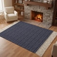 Bedroom Rug Carpet 3'x 5', Blue Yellow Geometric Washable Floor Carpet ...