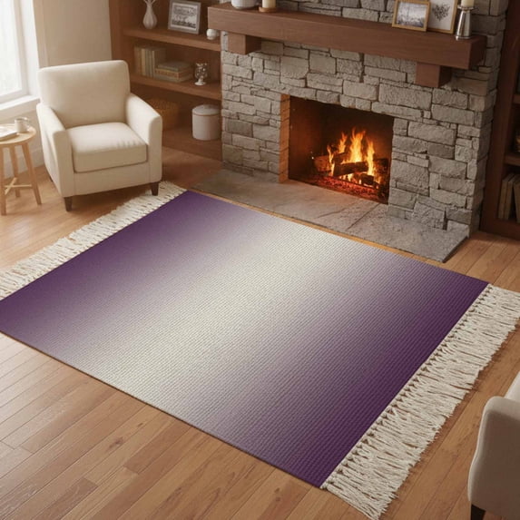Bedroom Rug Carpet 3'x 5', Dark Purple Ombre Washable Floor Carpet with ...