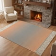 Bedroom Rug Carpet 3'x 5', LightSalmon Gray Ombre Washable Floor Carpet ...