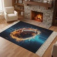 Bedroom Rug Carpet 3'x 5', Rugby Washable Floor Carpet with Tassels ...