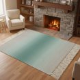 Bedroom Rug Carpet 3'x 5', Turquoise Grey Ombre Washable Floor Carpet ...
