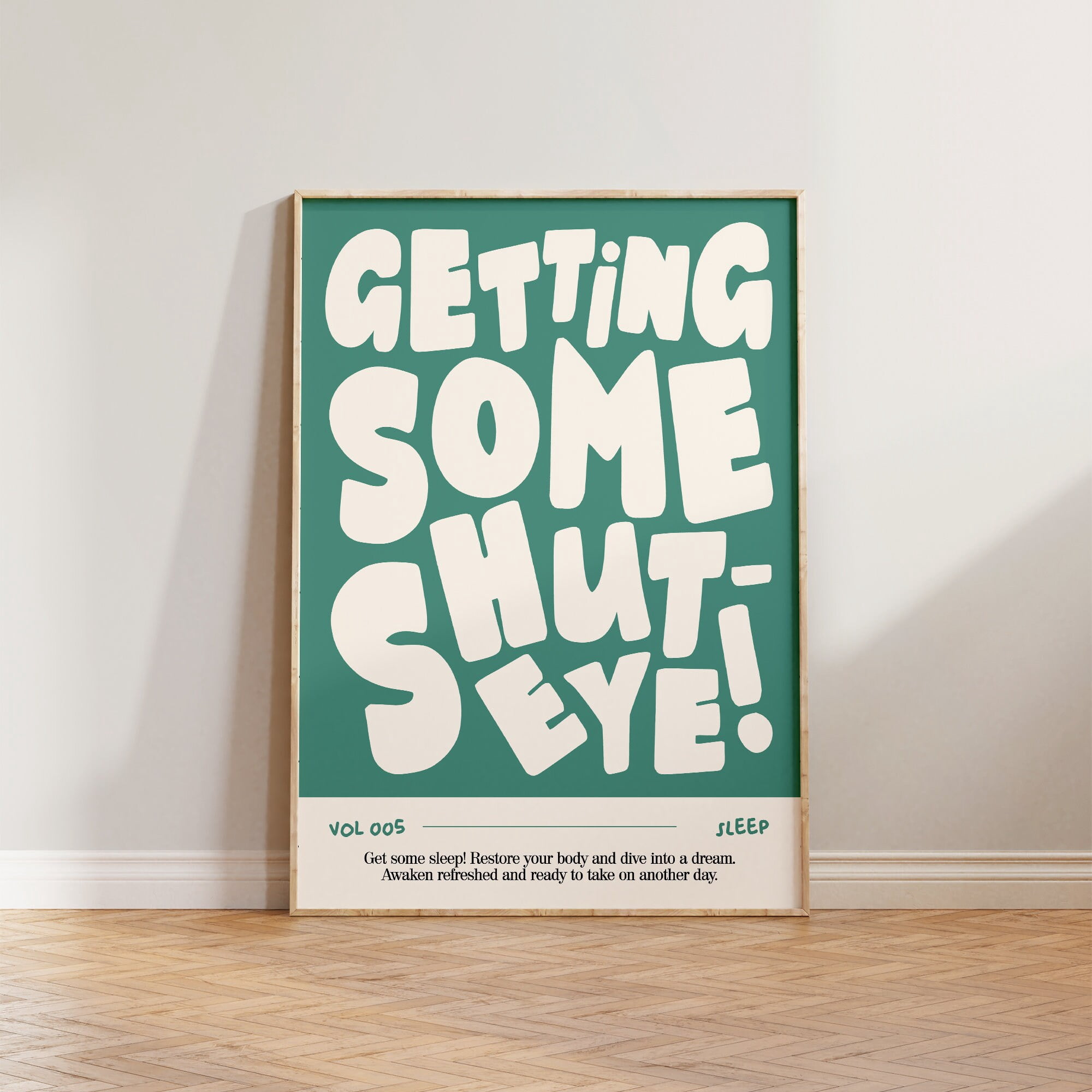 Bedroom Wall Art Bedroom Prints Poster Getting Some Shuteye Print Sleep ...