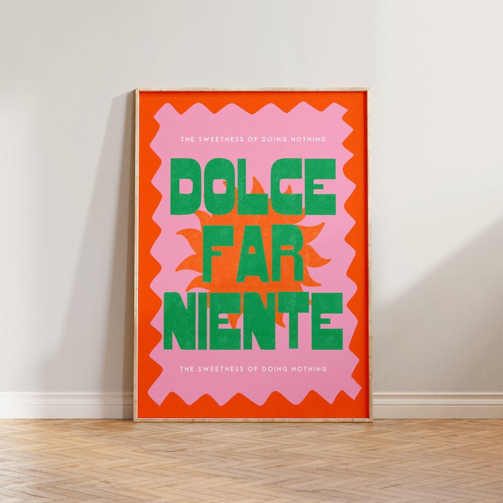Bedroom Wall Art Prints Italian Wall Decor Dolce Far Niente Print ...
