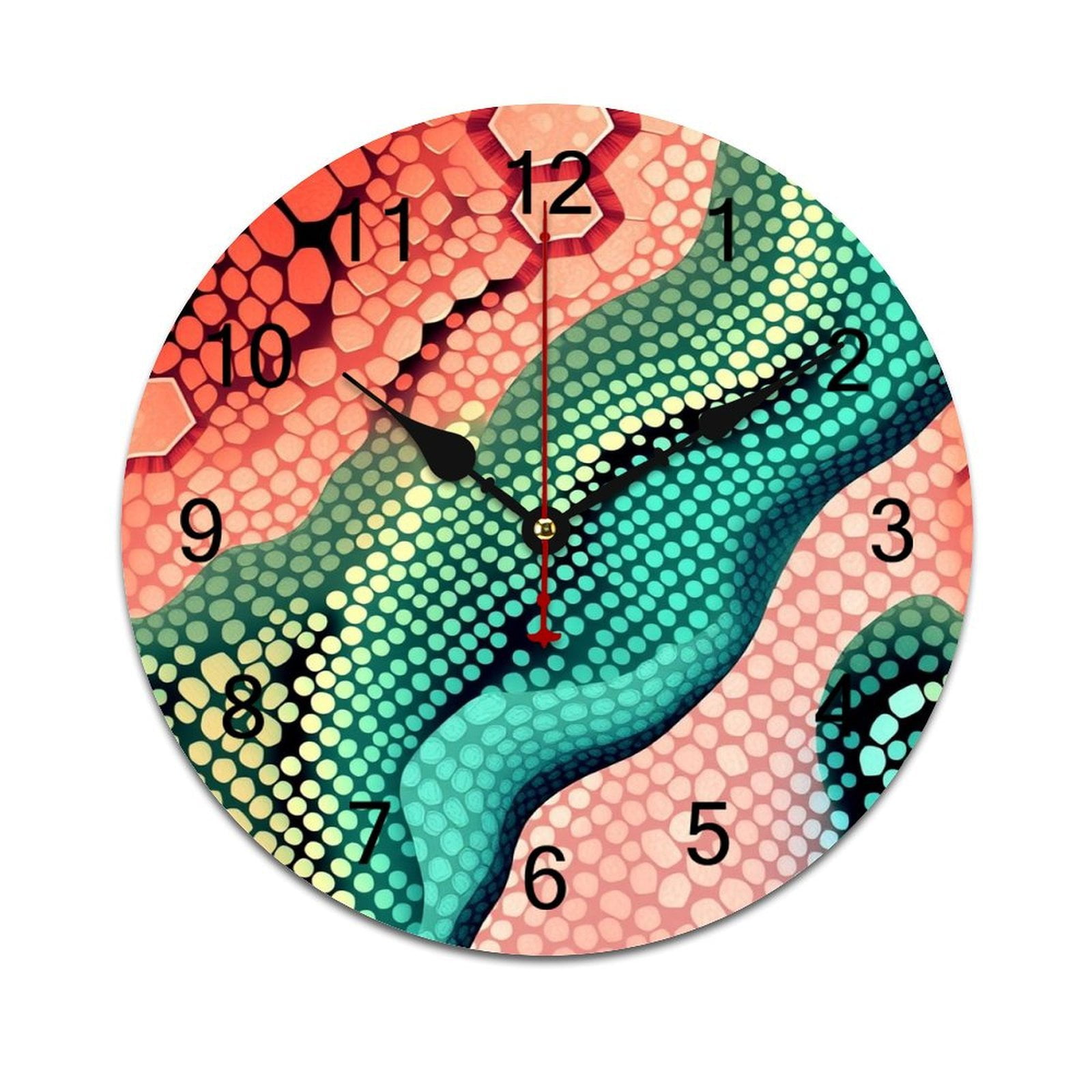Bedroom Wall Clocks Abstract Colorful Pattern Living Room Clocks ...