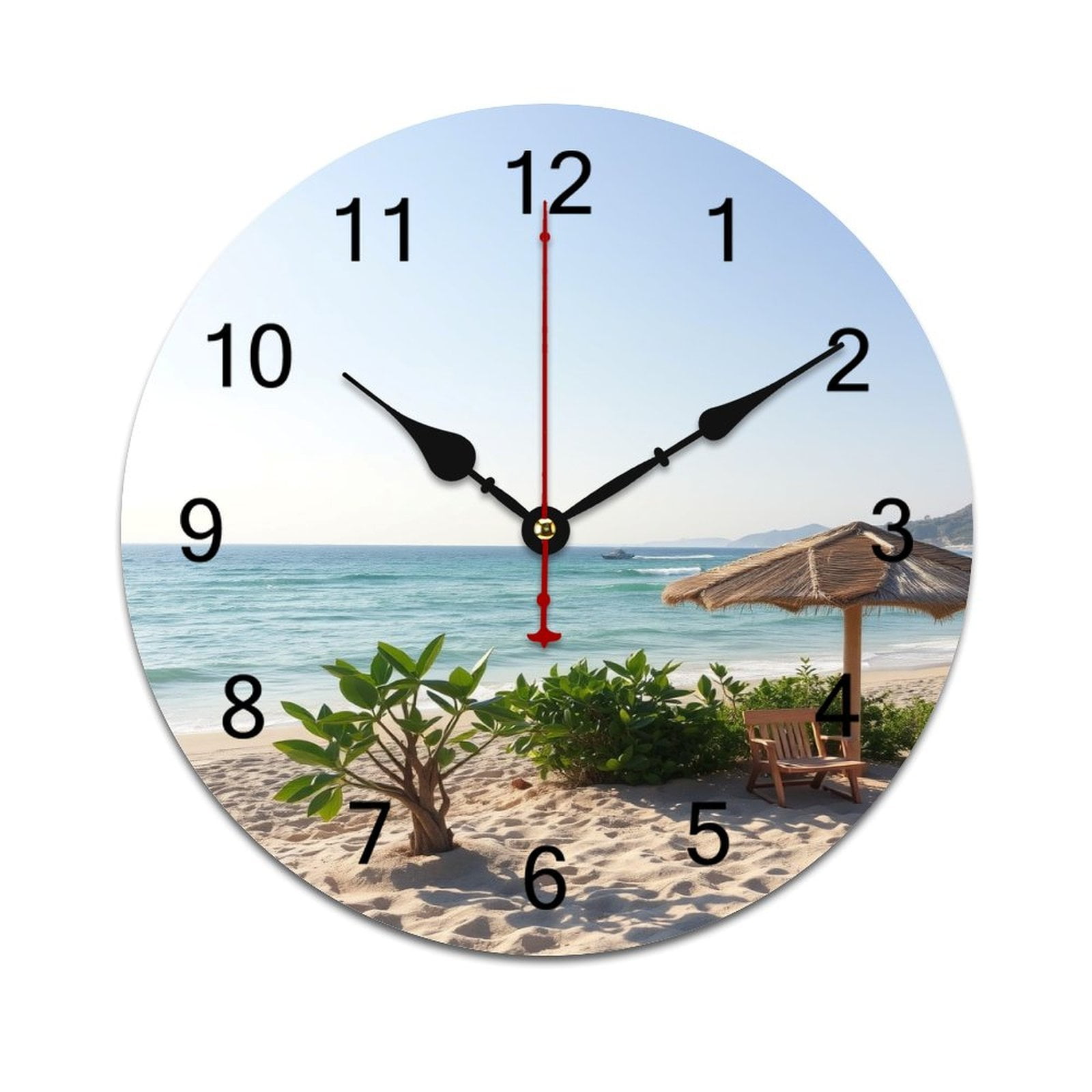 Bedroom Wall Clocks Beach Chair Umbrella Sand Living Room Clocks ...