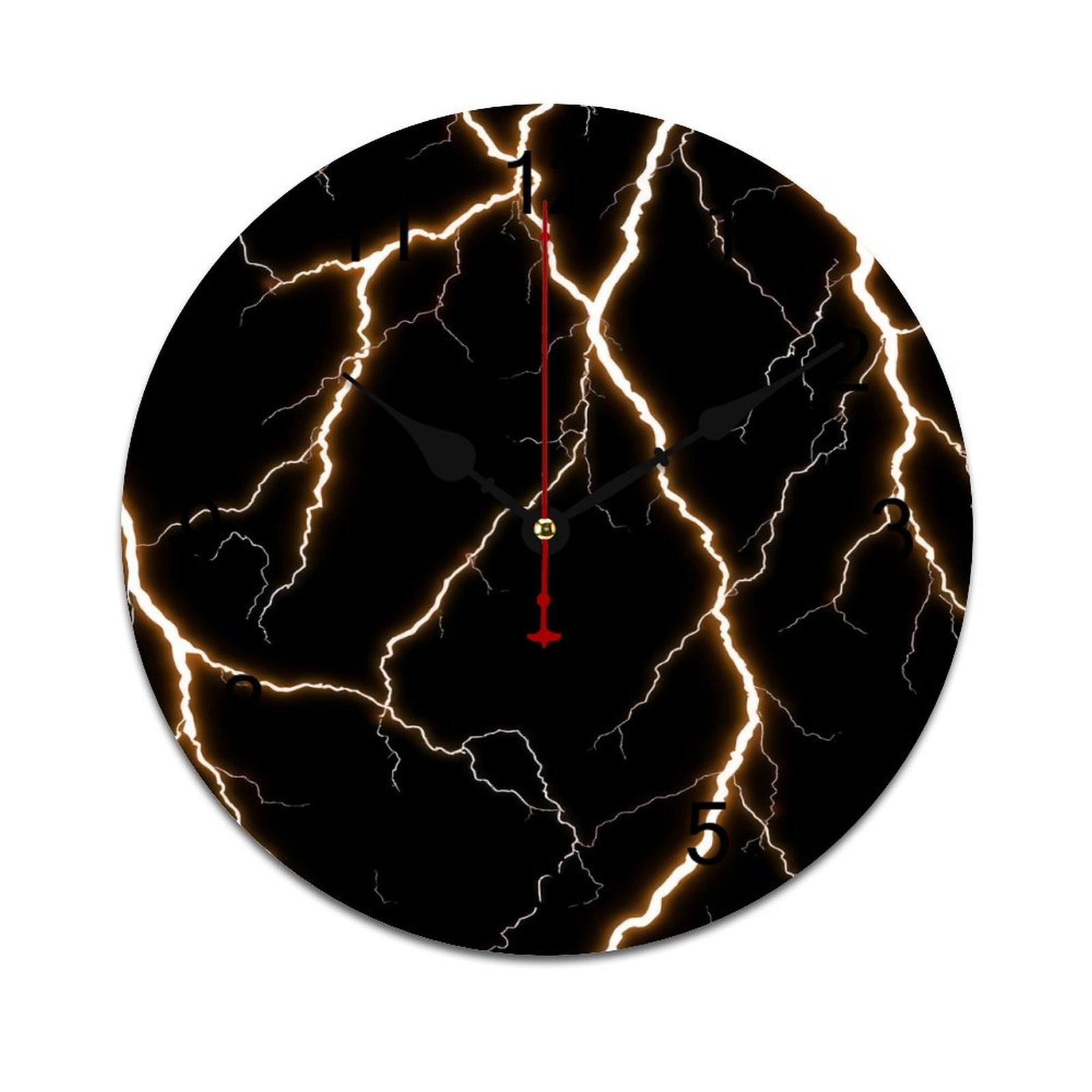 Bedroom Wall Clocks Golden Lightning Cracks Living Room Clocks ...