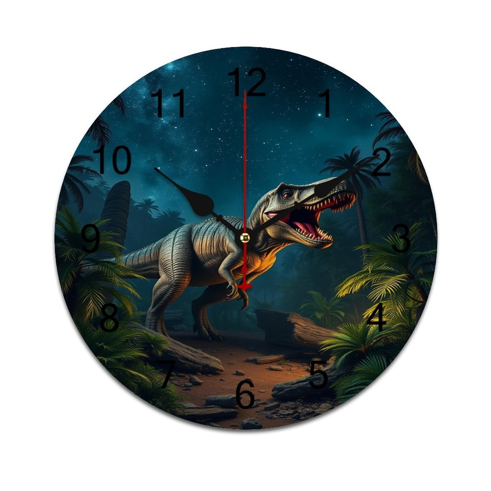 Bedroom Wall Clocks Night T Rex Jungle Living Room Clocks Ornaments ...