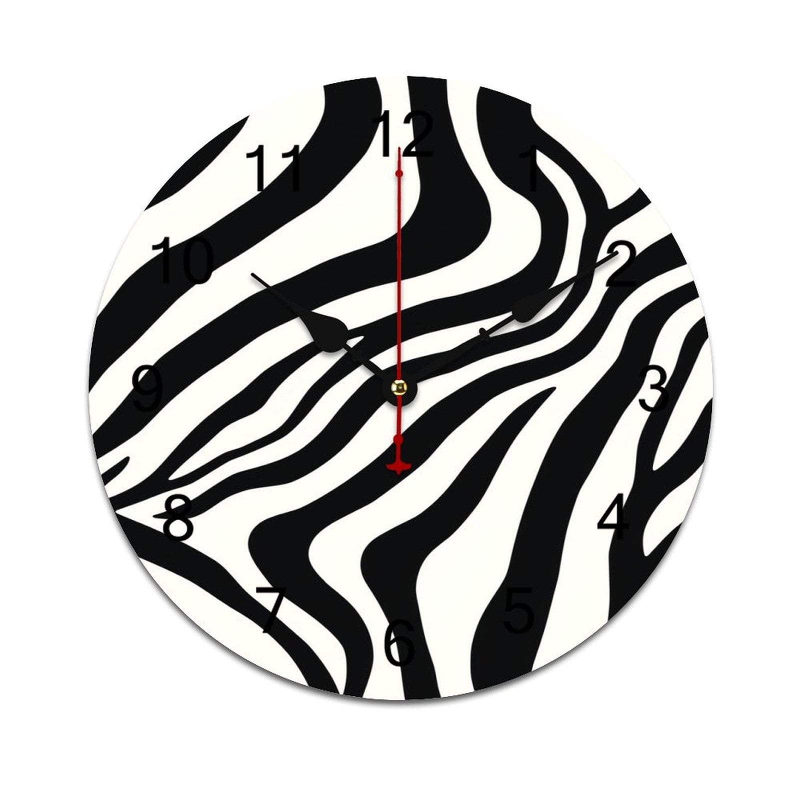 Bedroom Wall Clocks Zebra Stripe Pattern Living Room Clocks Ornaments ...