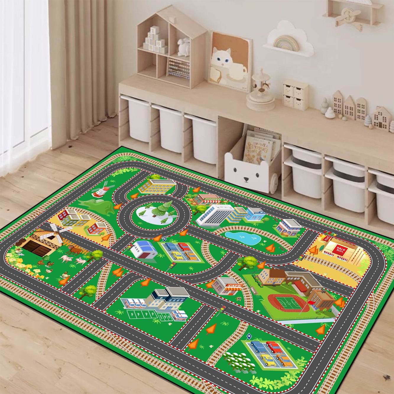 Bedroom ration Children Soft Carpet Child Play Games Floor Mat Boys ...