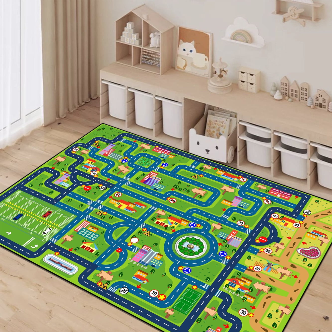 Bedroom ration Soft Carpet Play Games Floor Mat Room Bedside Rug Living ...