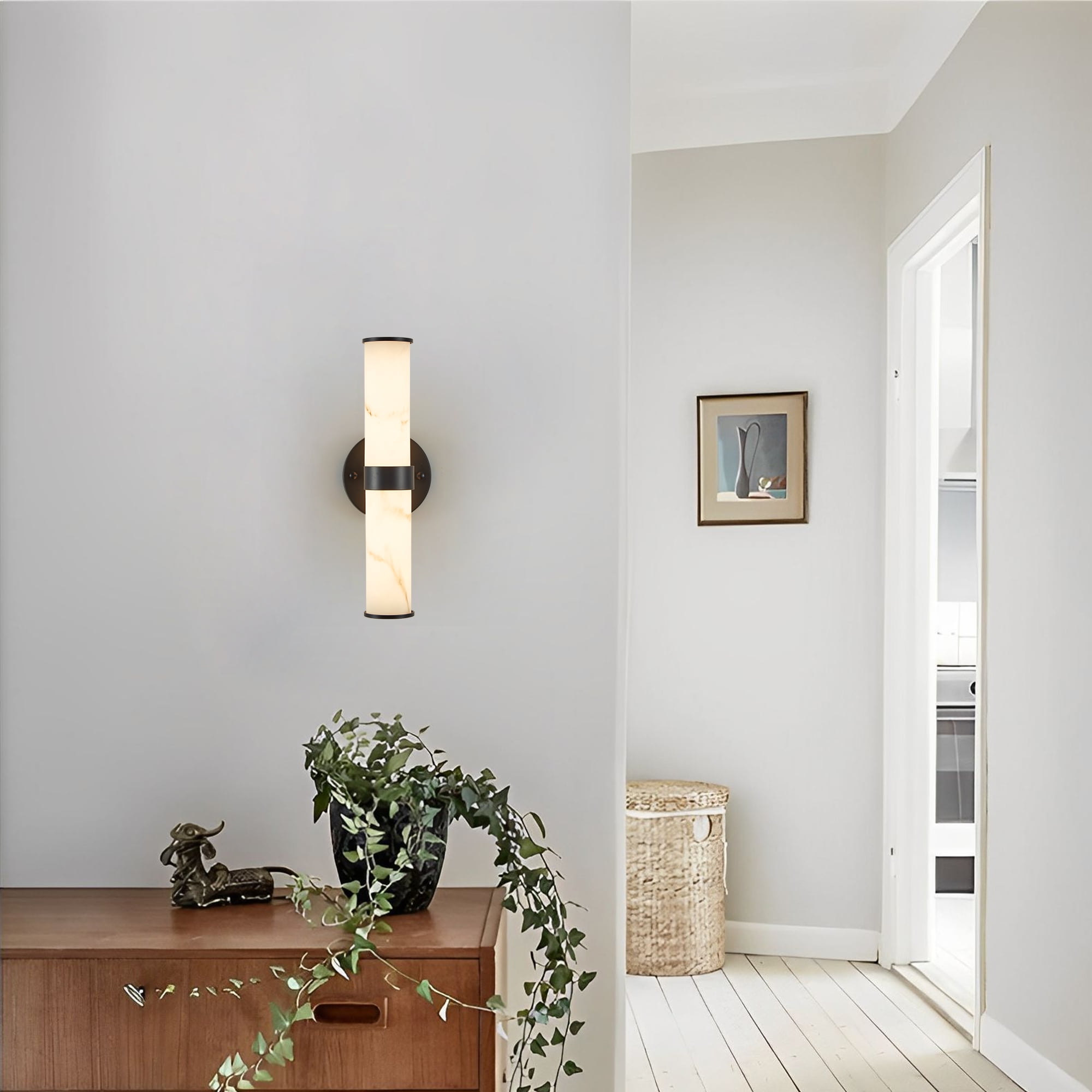 Bedroom wall sconces 13.8" H Set of 2 indoor wall sconce Resin ...