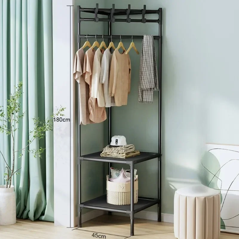 Bedrooms Corner Clothes Rack Floor Standing Clothes Rack Save Space ...