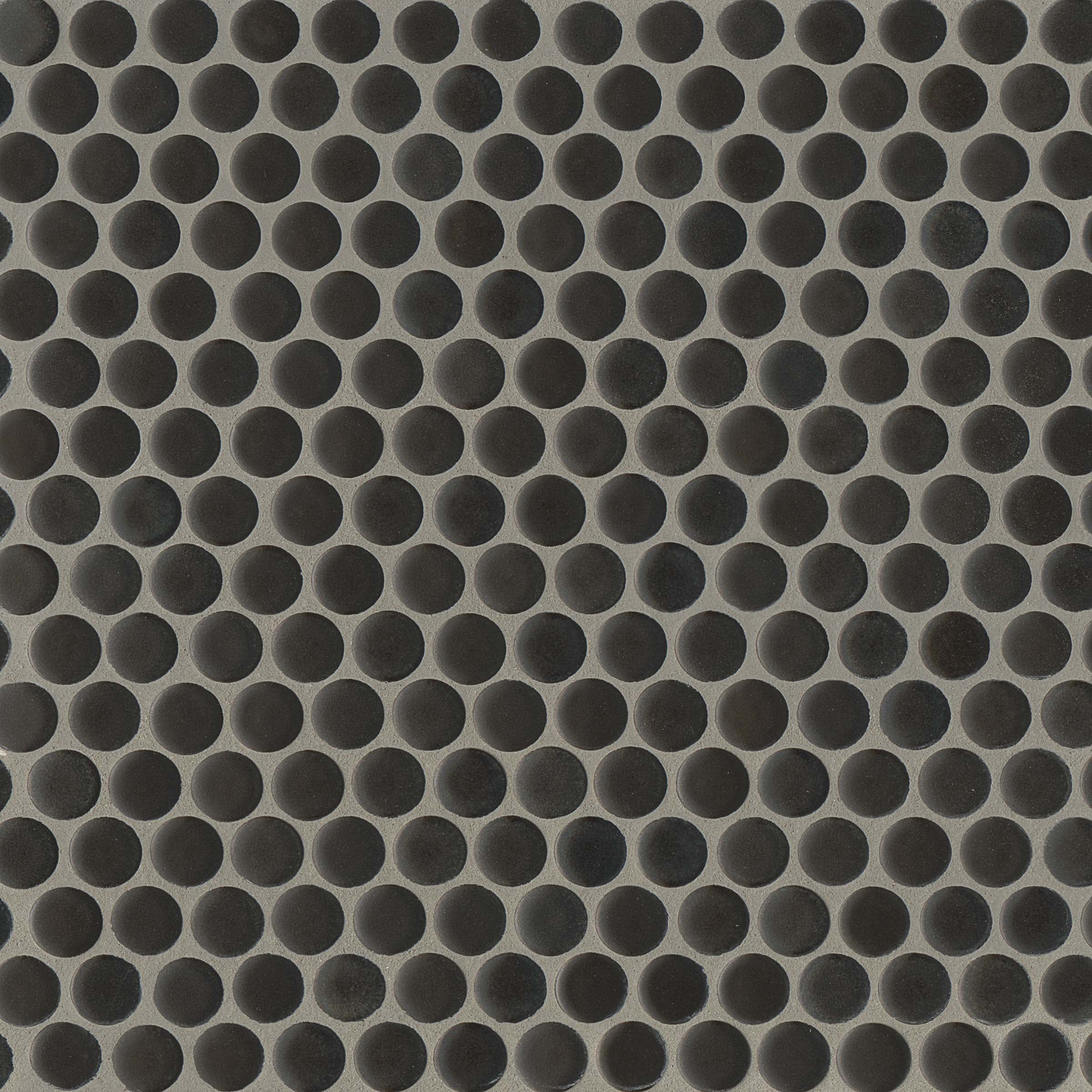 Bedrosians 360 Matte Penny Round Porcelain Mosaic Tile 12" x 12 ...