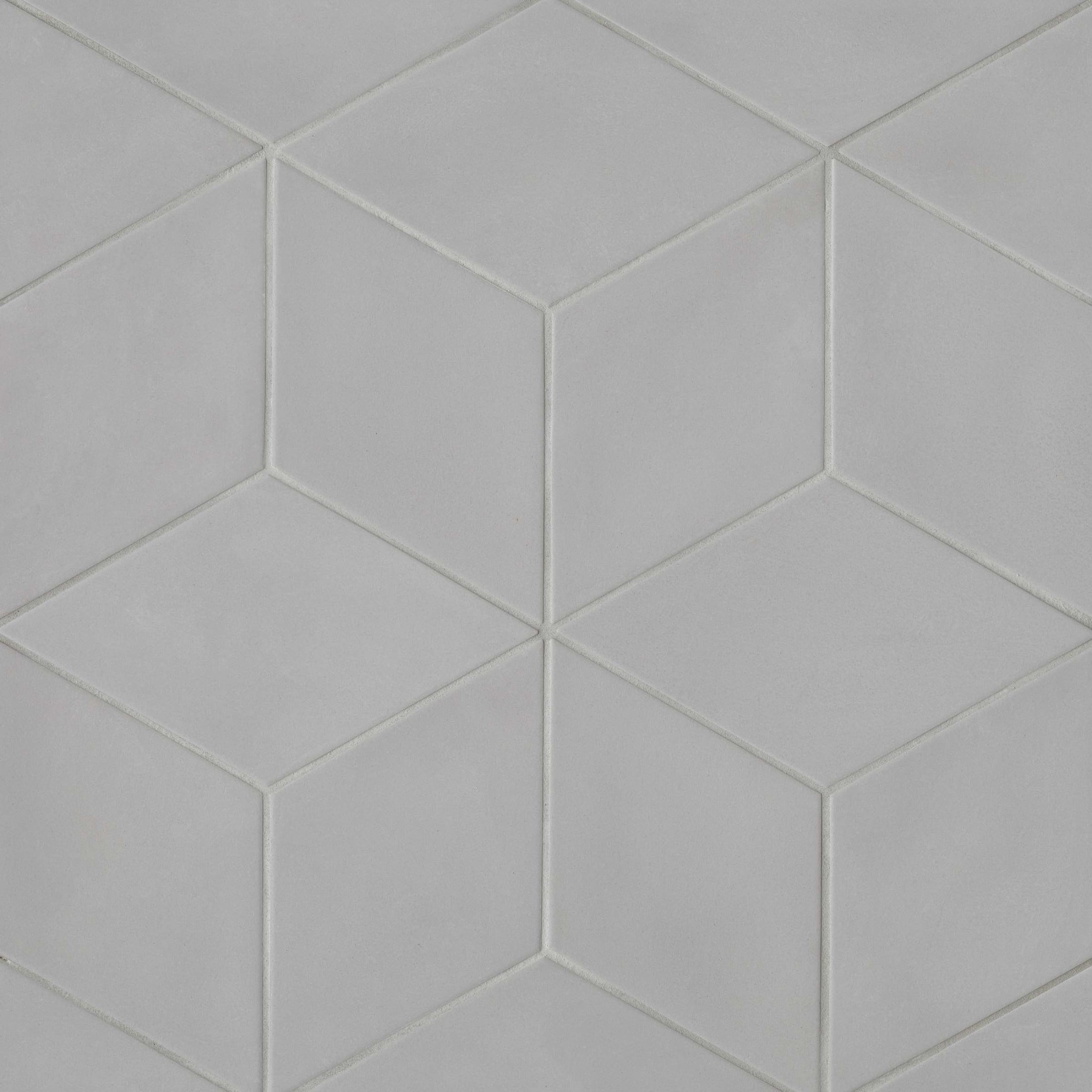 Bedrosians Allora Rhombus Matte Porcelain Tile 8 x 13, Solid Grey (9.46 ...