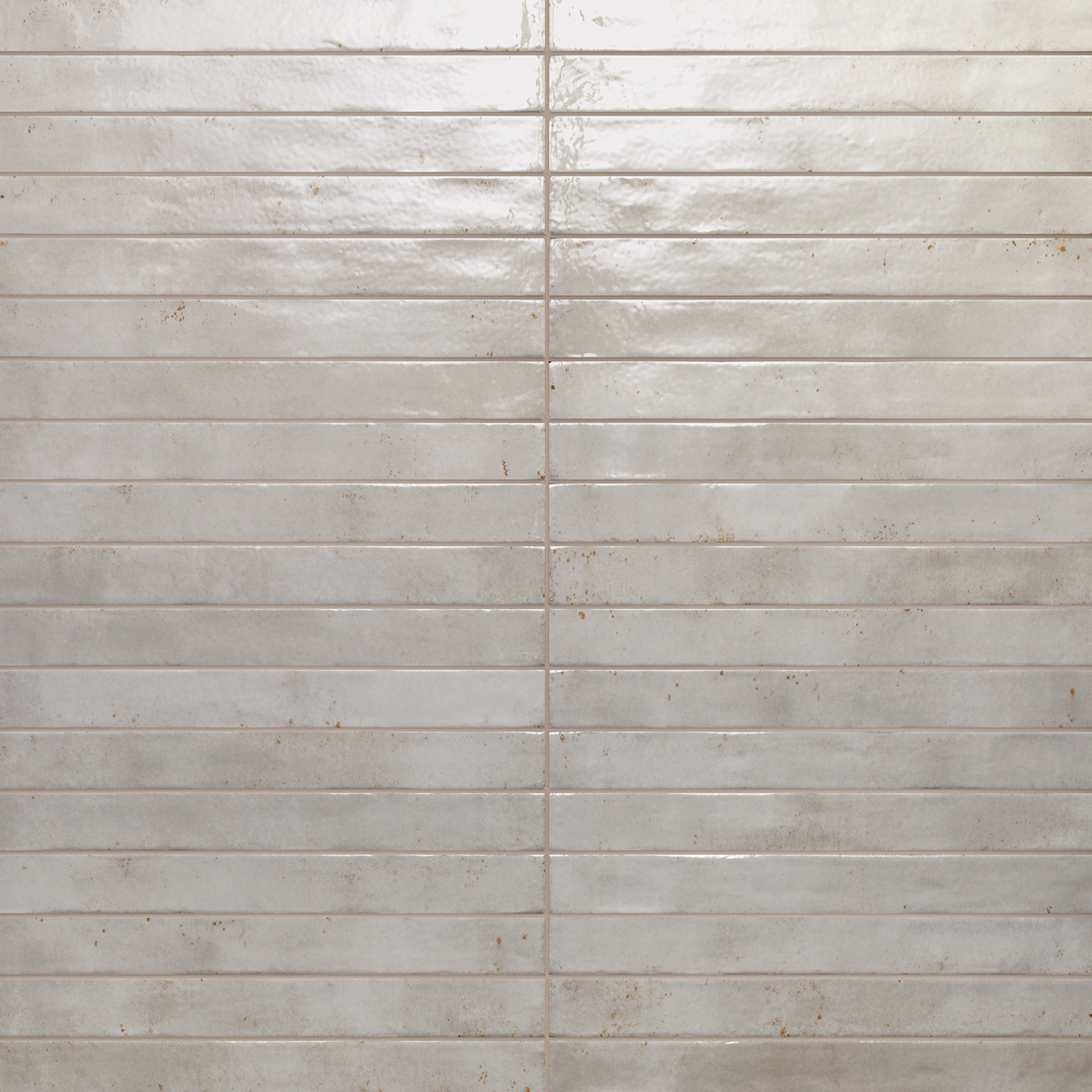 Bedrosians Chroma Rectangle Gloss Porcelain Tile 2 x 18, Light Grey (7. ...