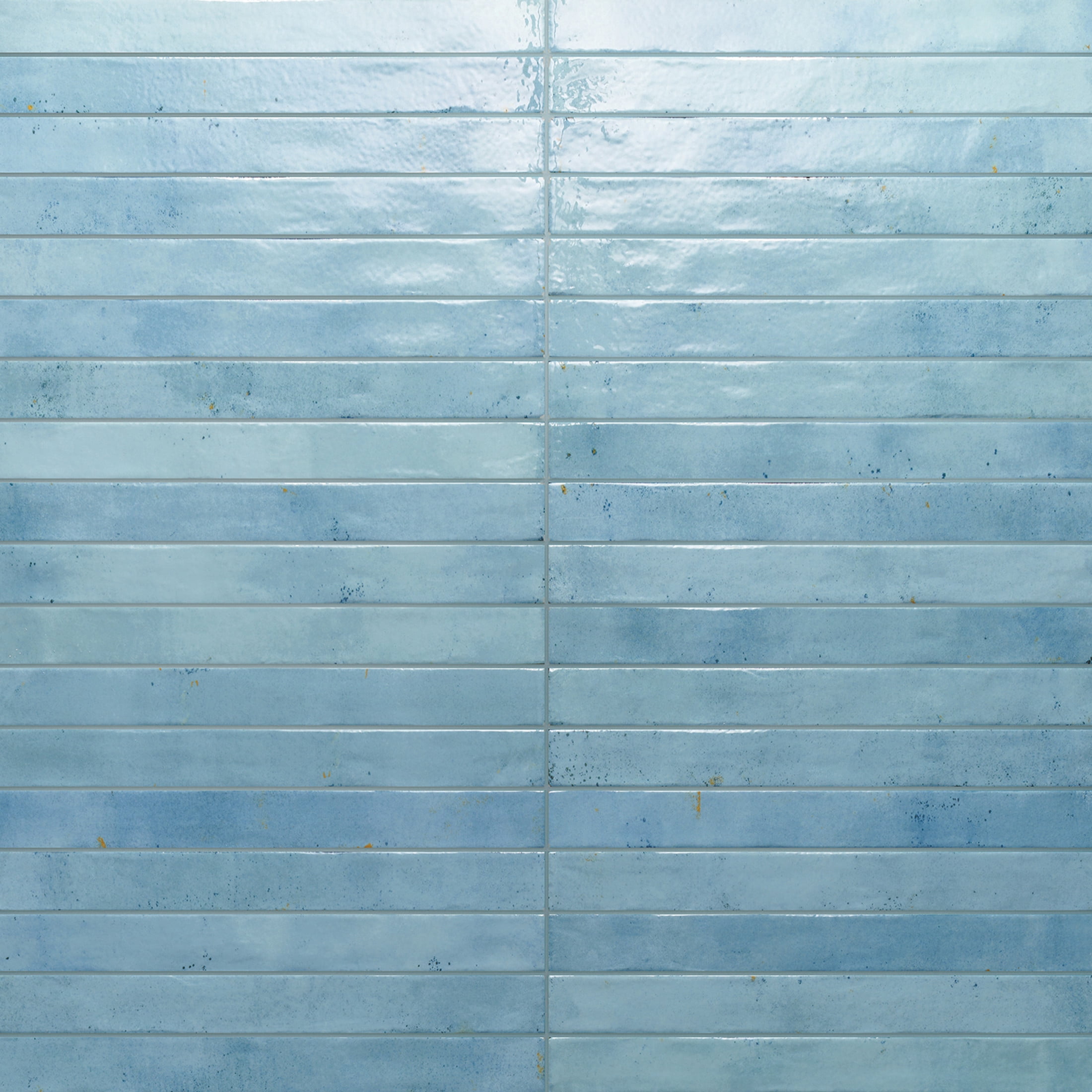 Bedrosians Chroma Rectangle Gloss Porcelain Tile 2 x 18, Sky (7.42 sq ...