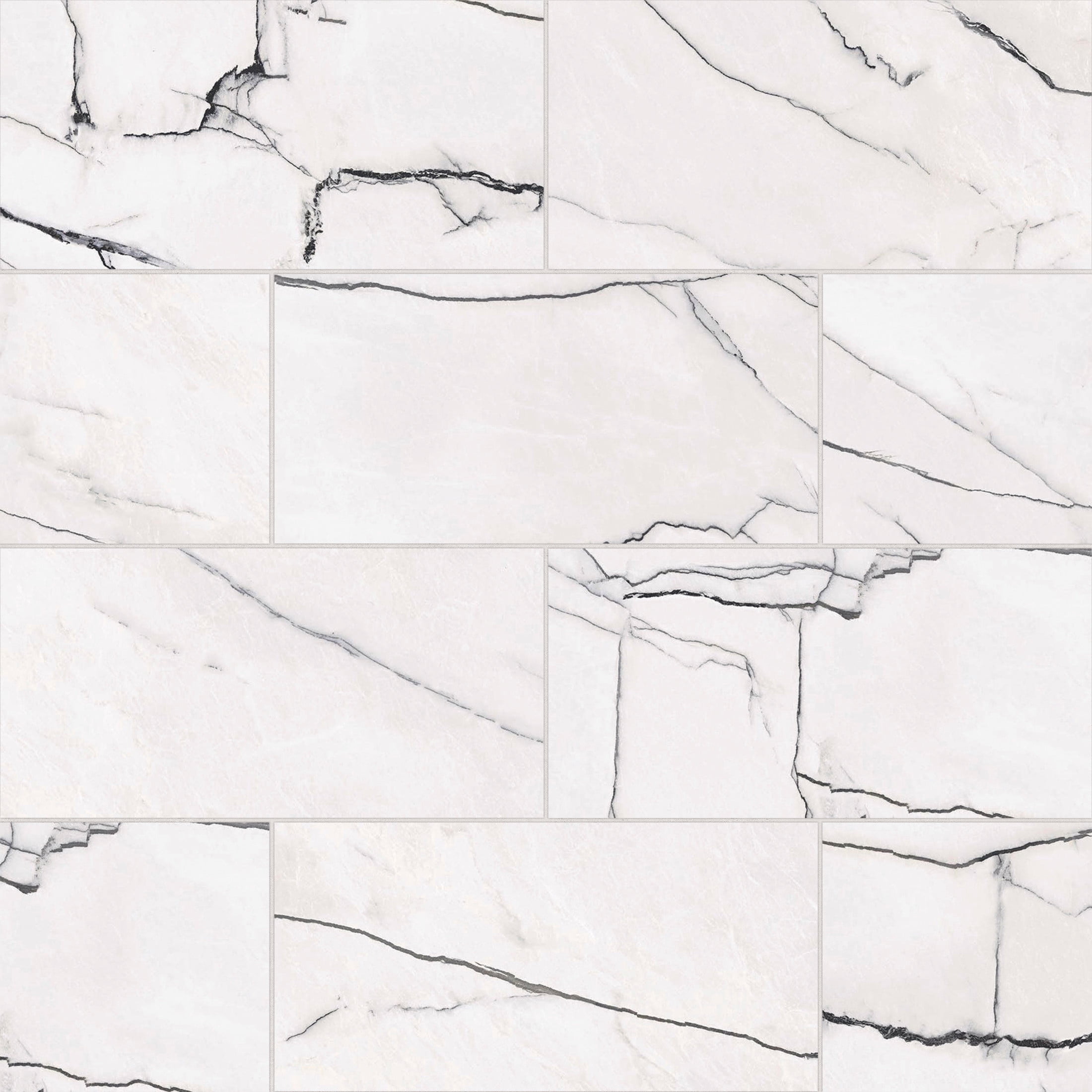 Bedrosians Gemma Rectangle Honed Porcelain Tile 12 x 24, Bianca (15.5 ...