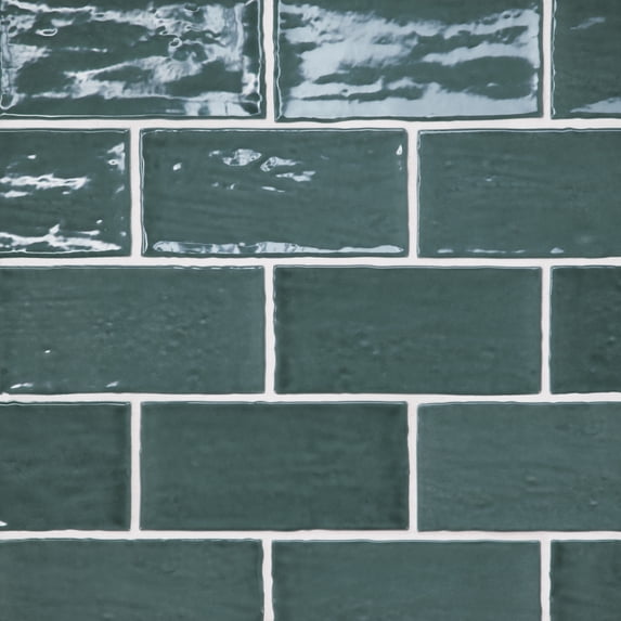 Bedrosians Marin Rectangle Gloss Ceramic Tile 3 x 5, Ocean Teal (teal ...