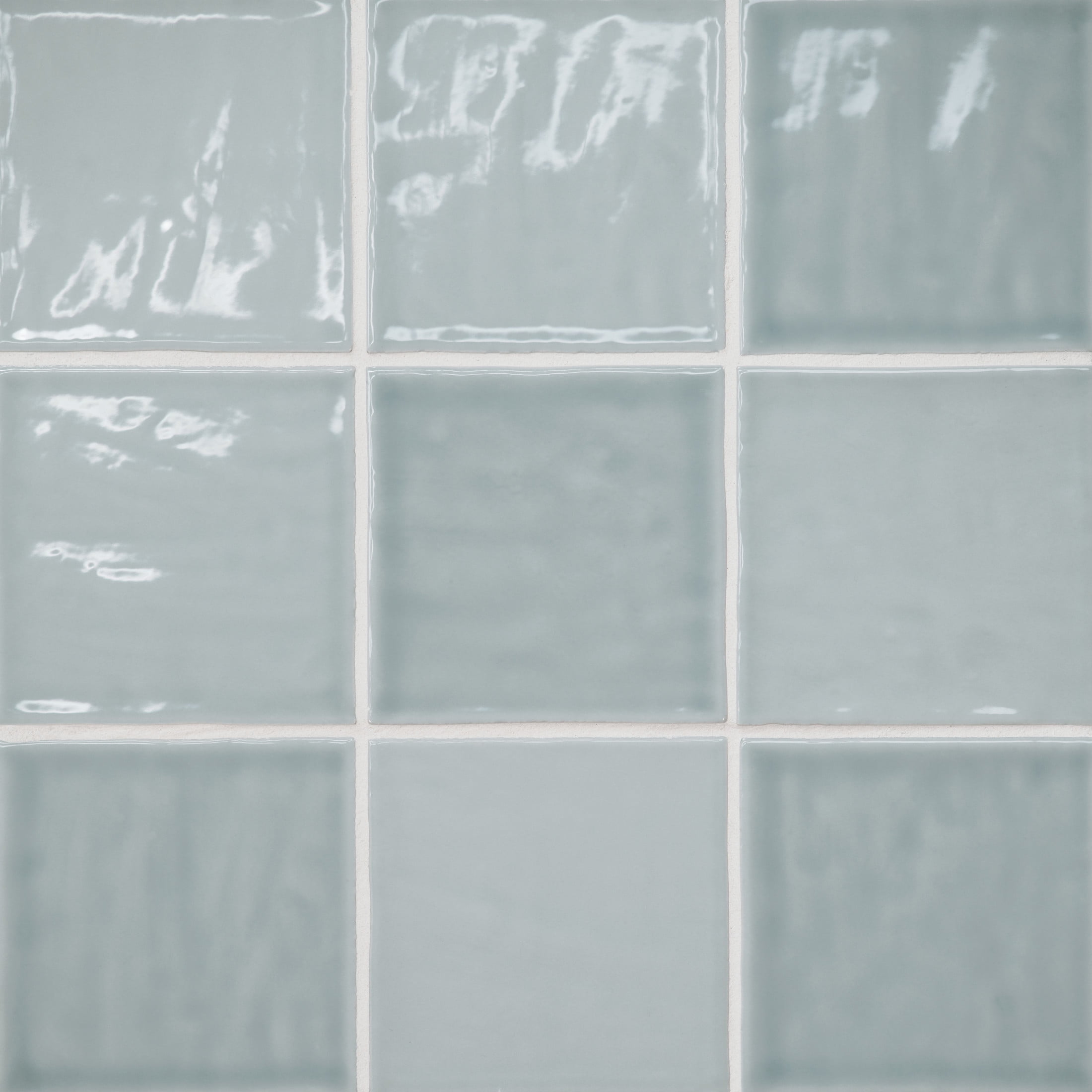 Bedrosians Marin Square Gloss Ceramic Tile 4 x 4, Misty Blue (Light ...