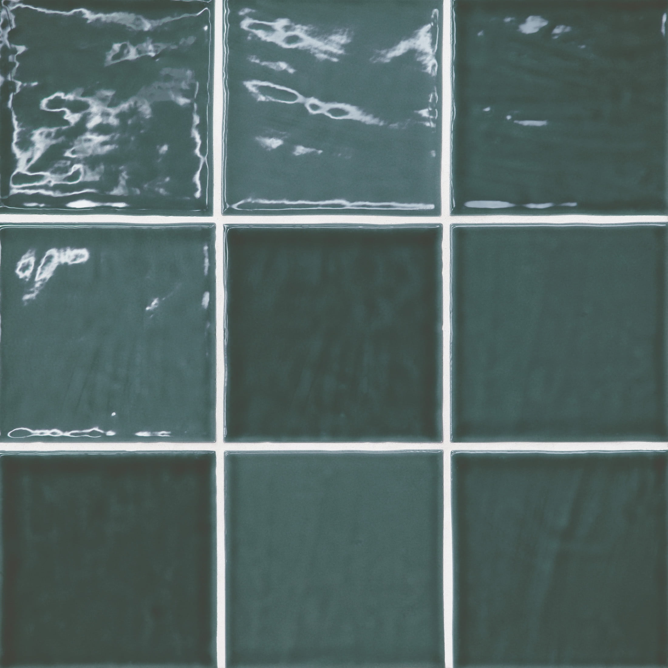 Bedrosians Marin Square Gloss Ceramic Tile 4 x 4, Ocean Teal (teal) (5. ...