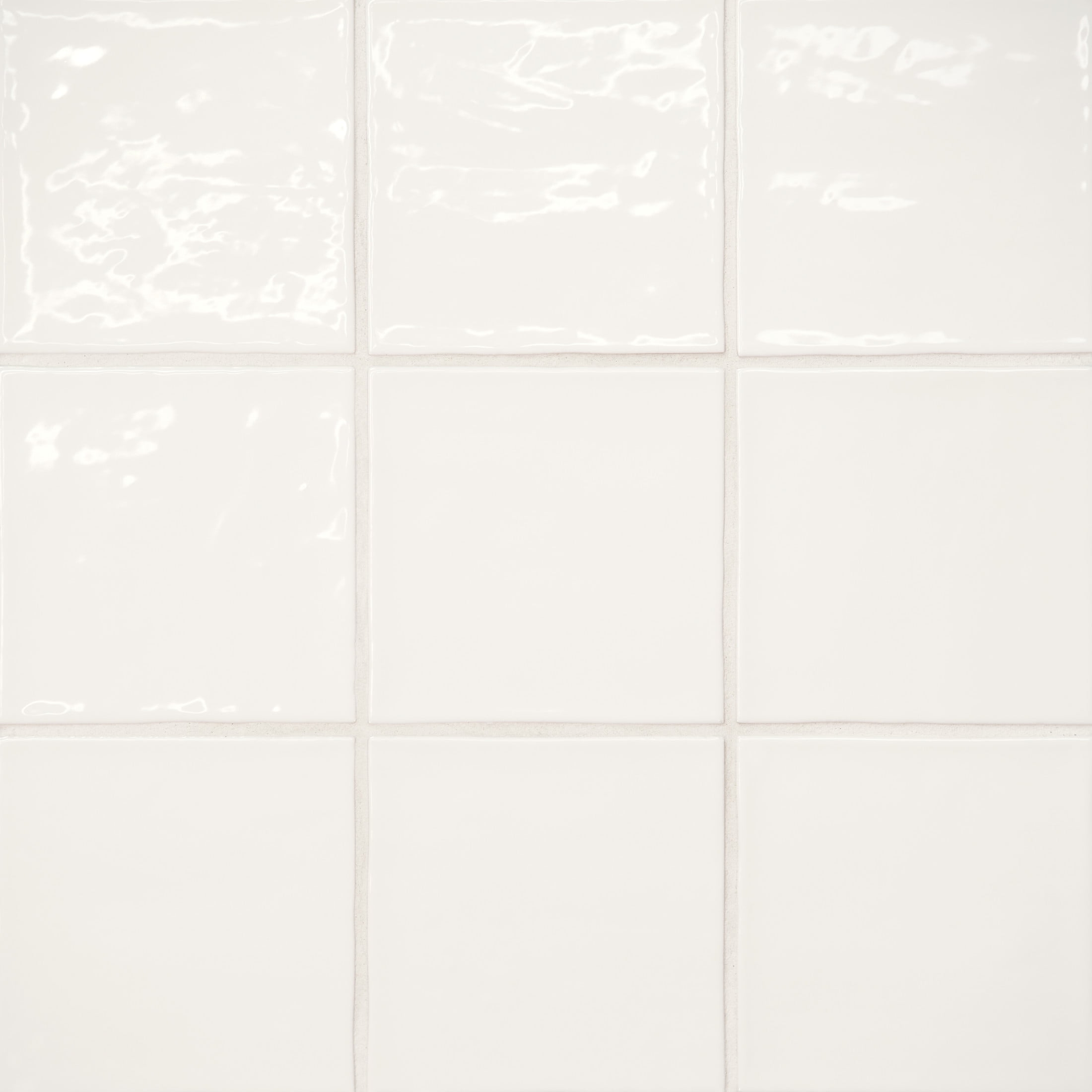 Bedrosians Marin Square Gloss Ceramic Tile 4 x 4, Pearl White (White ...
