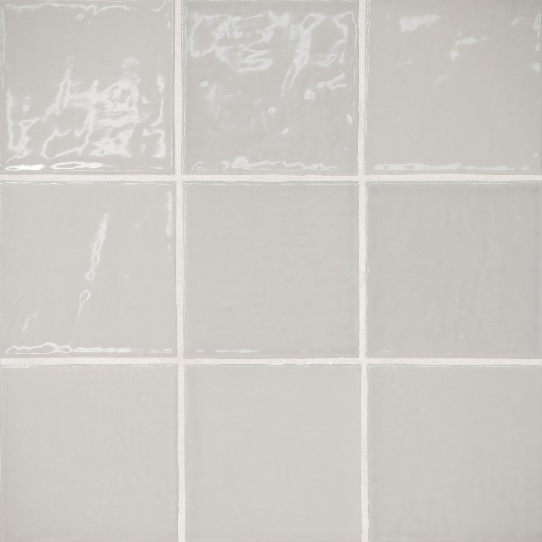 Bedrosians Marin Square Gloss Ceramic Tile 4 x 4, Pebble Gray (Light ...