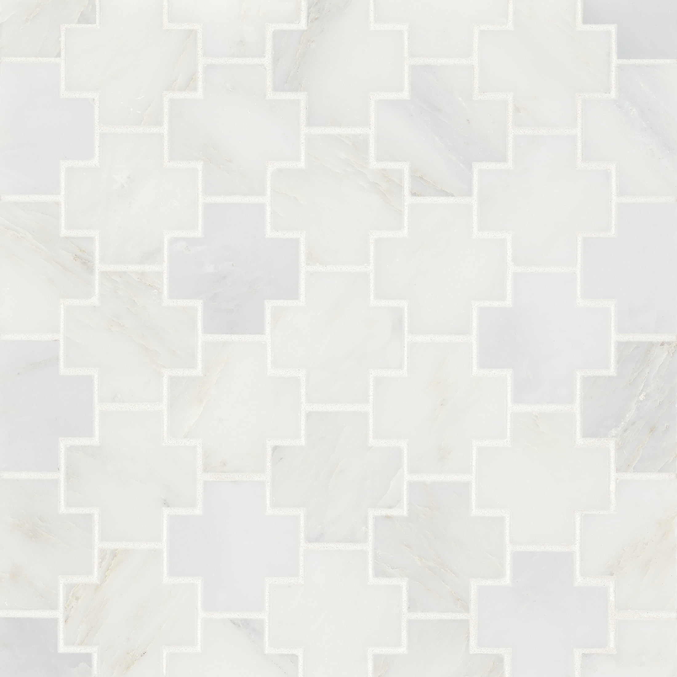 Bedrosians Monet Cross - Mosaic 4 Honed Marble Mosaic 11 x 12, Oriental ...