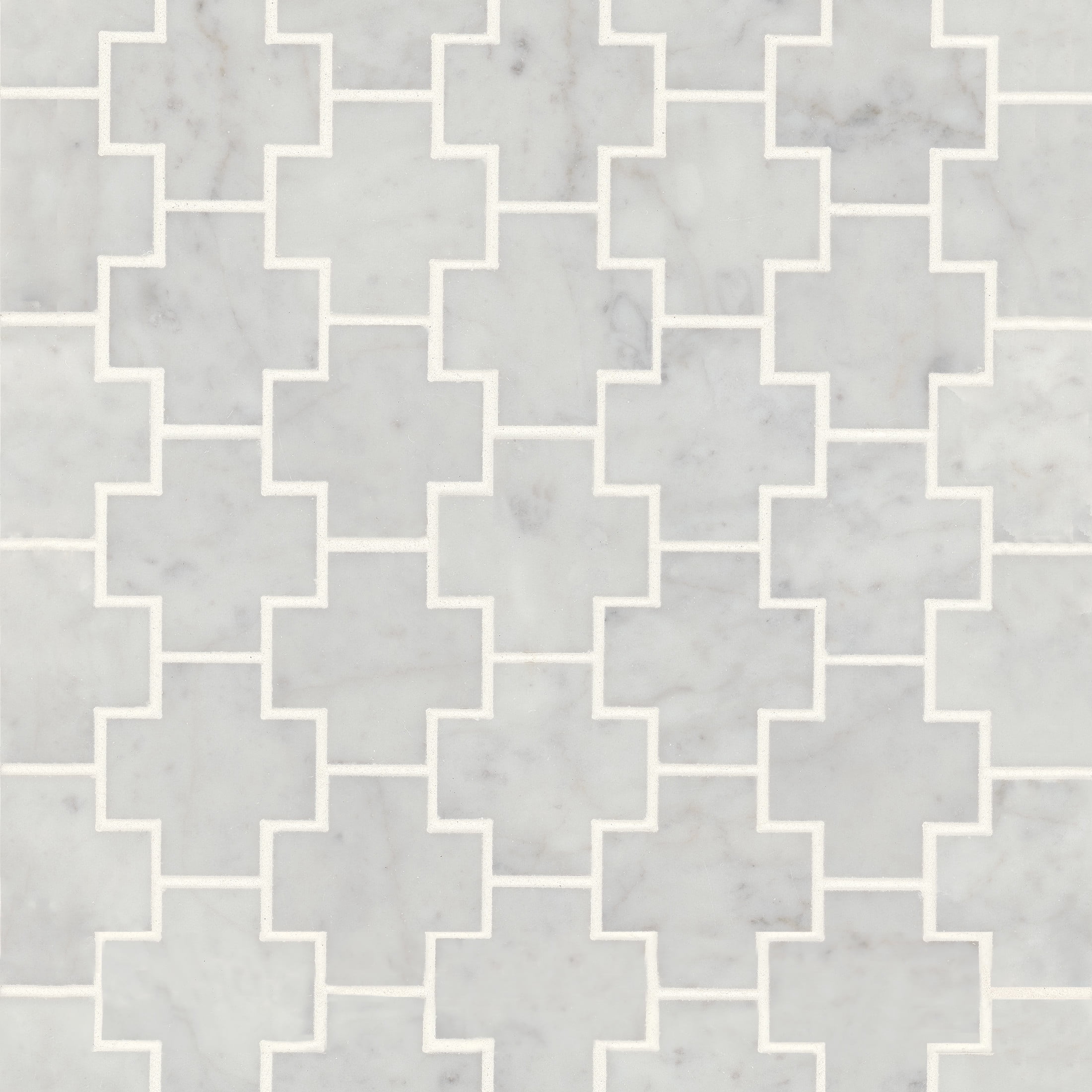 Bedrosians Monet Cross - Mosaic 4 Honed Marble Mosaic 11 x 12, White ...