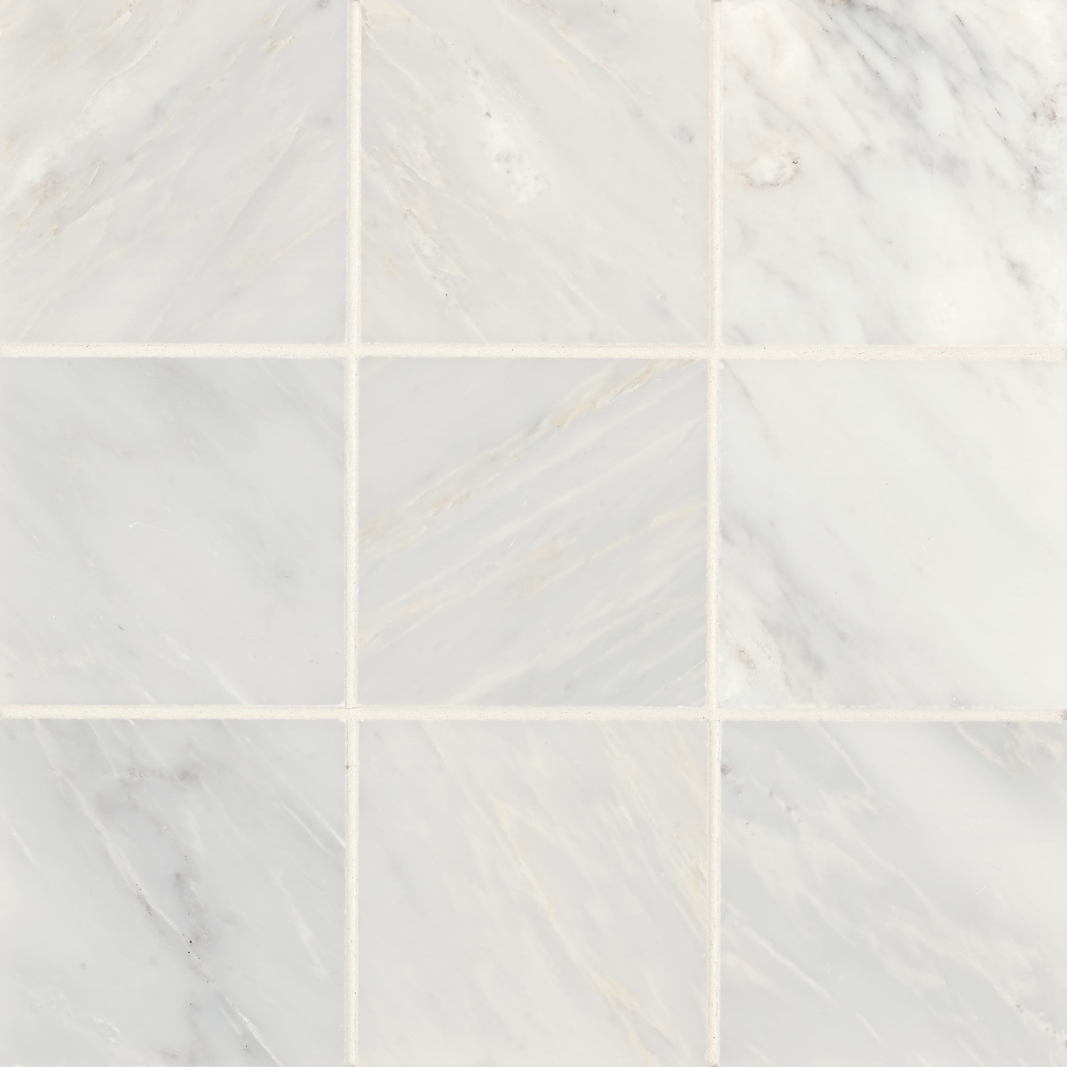 Bedrosians Monet Square Honed Marble Tile 4 x 4, Oriental White (5.11 ...