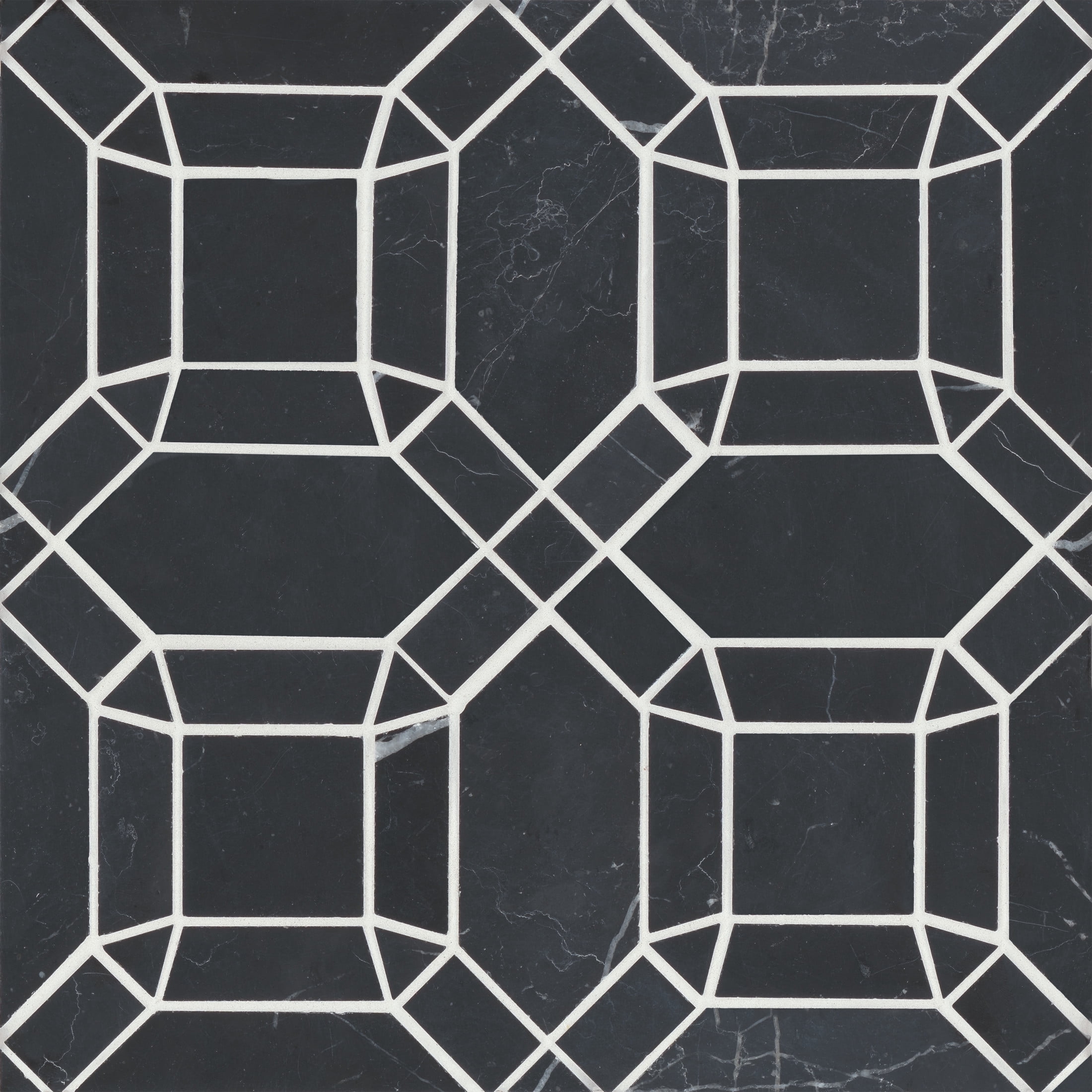 Bedrosians Monet Square - Mosaic 1 Honed Marble Mosaic 11 x 11, Nero ...