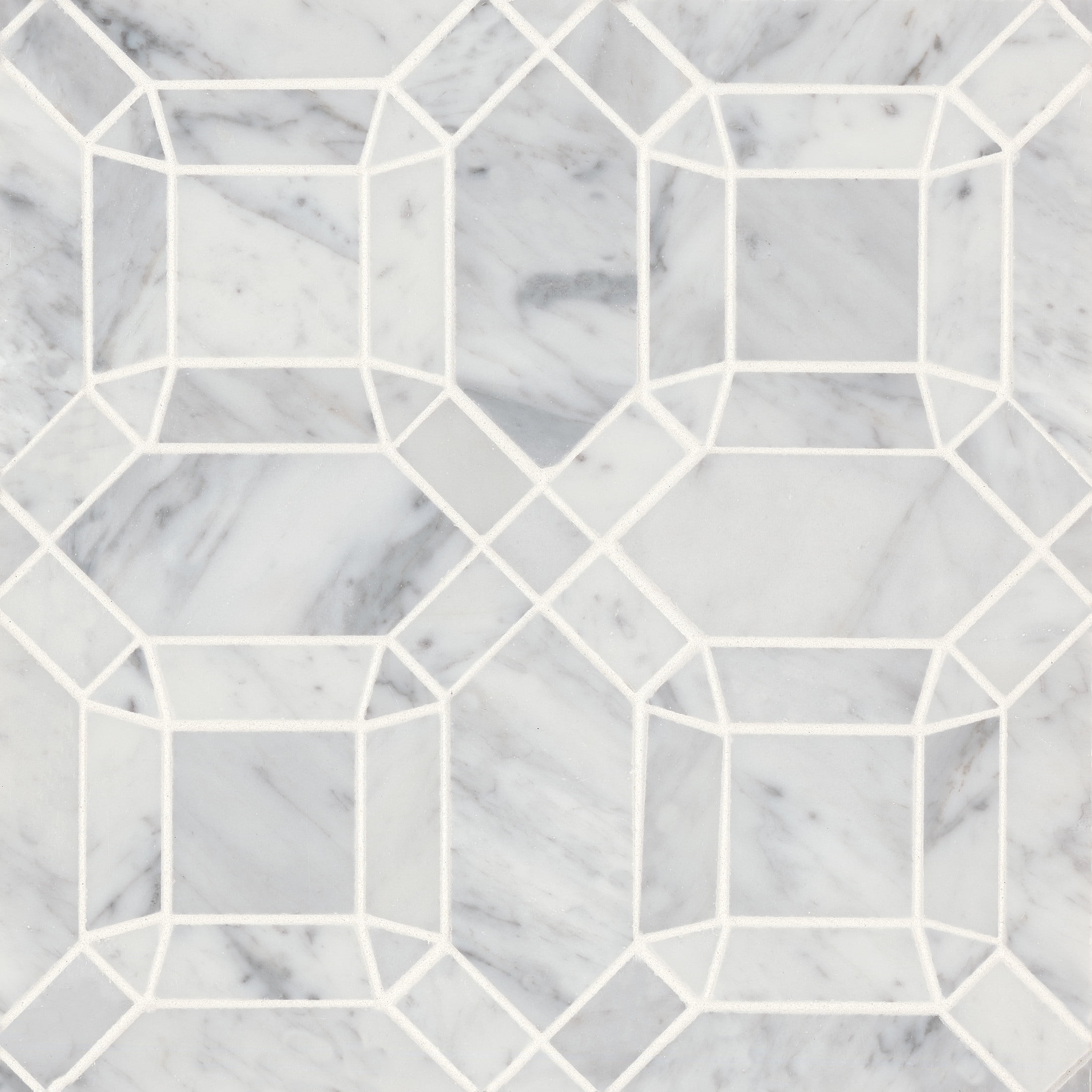 Bedrosians Monet Square - Mosaic 1 Honed Marble Mosaic 11 x 11, White ...