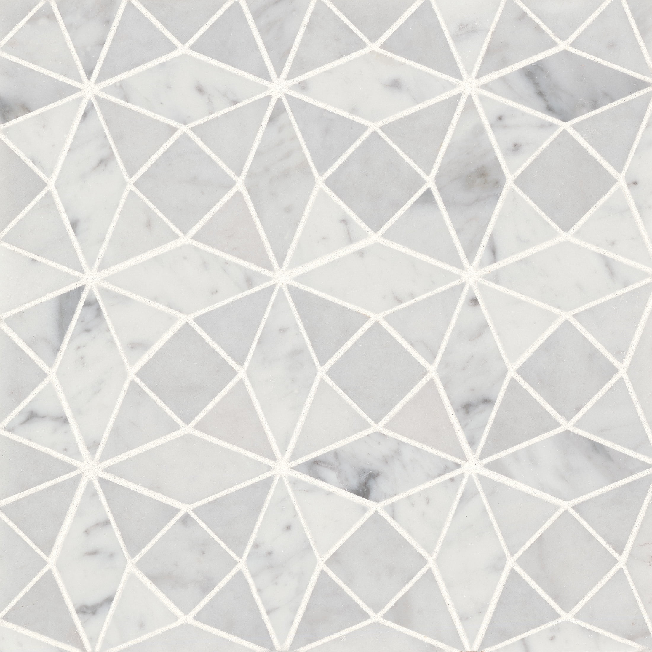 Bedrosians Monet Triangle - Mosaic 5 Honed Marble Mosaic 10 x 10, White ...