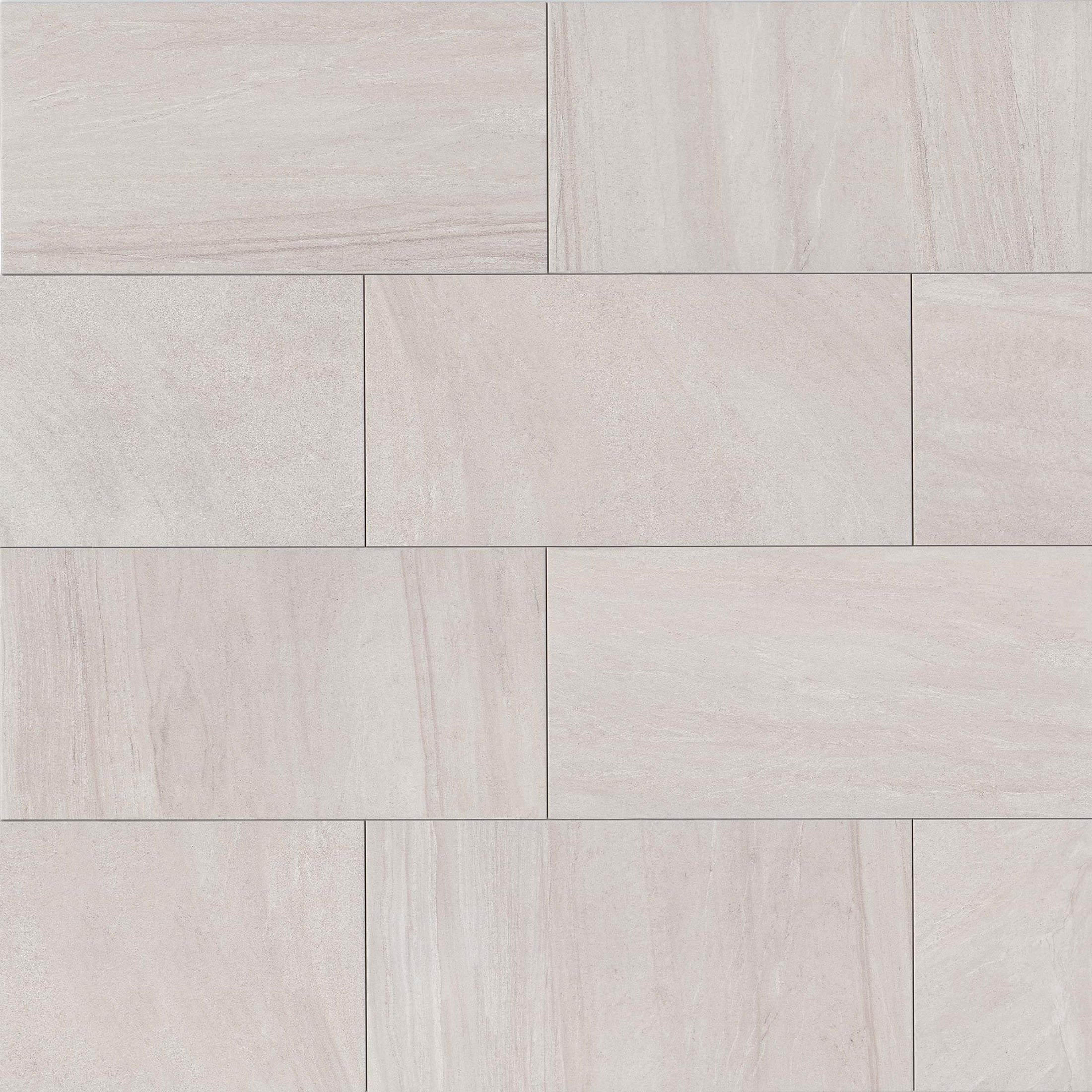 Bedrosians Purestone Rectangle Matte Porcelain Tile 12 x 24, Grigio (13 ...