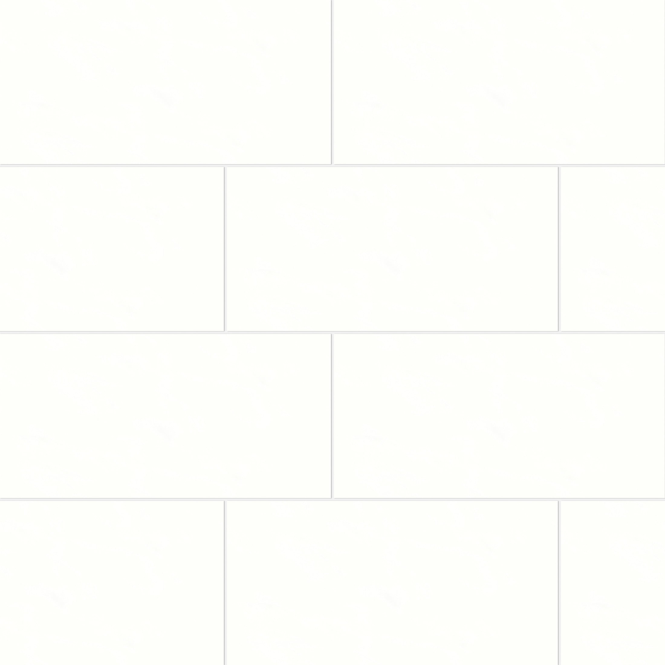 Bedrosians Shandar Rectangle Matte Porcelain Tile 12 x 24, Plain White ...